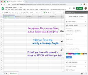 File Upload Forms - Receive Files in your Google Drive