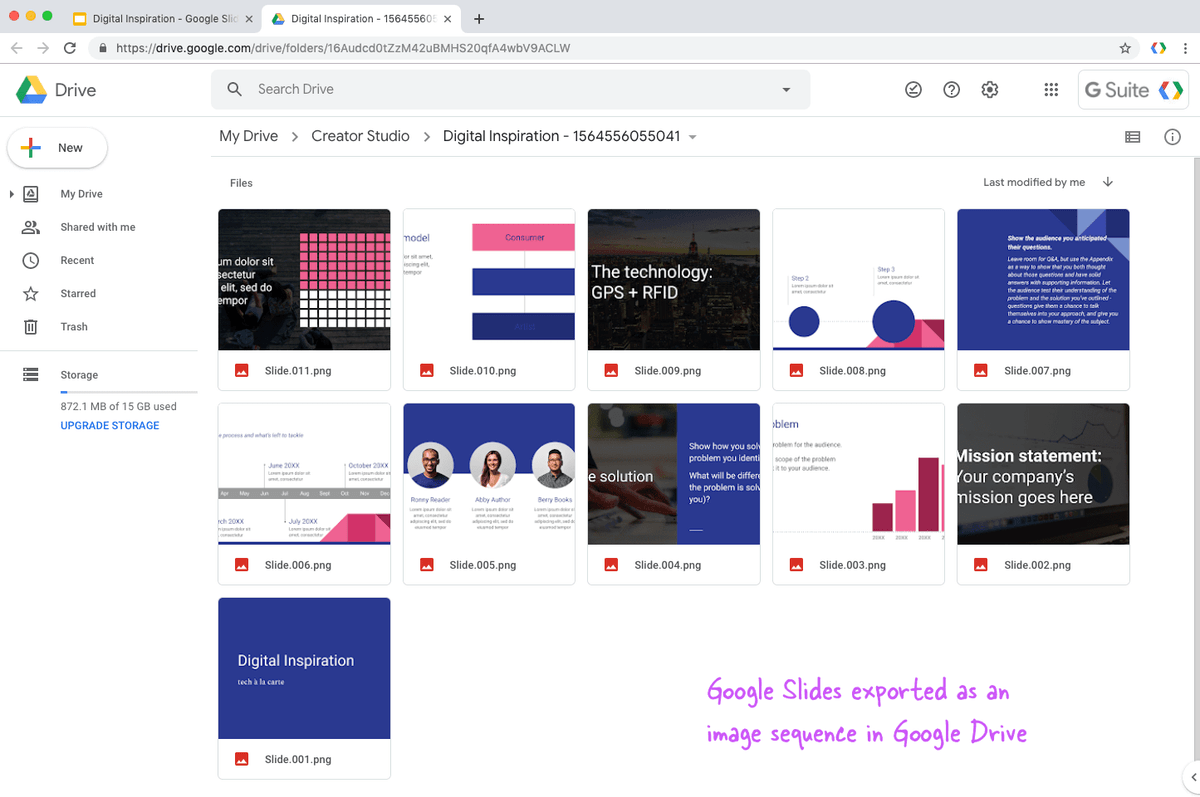Creator Studio - Create GIFs and Video Slideshows from Google Slides