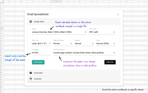 Email Google Sheets and Dashboards on a Recurring Schedule